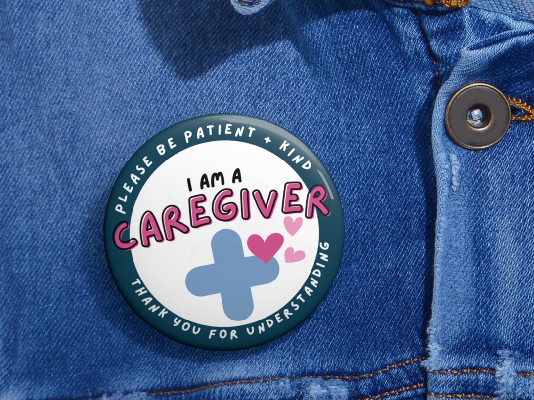 I Am a Caregiver | Healthcare Worker ID Badge | Caregiver Appreciation ...