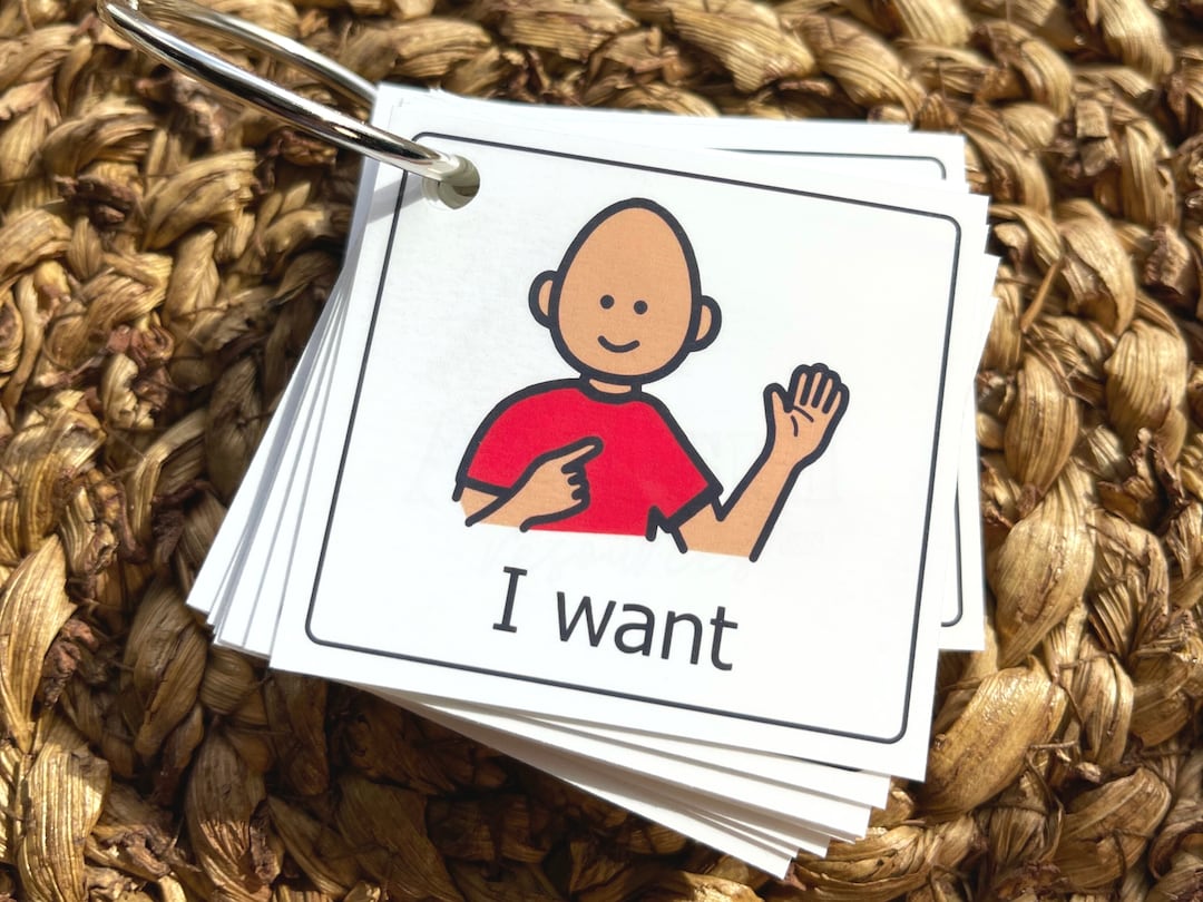 Picture Communication Board Keyring Cards | Communication Cards for Non ...