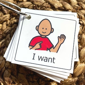Picture Communication Board Keyring Cards | Communication Cards for Non ...