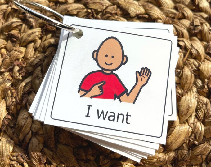 Picture Communication Board Keyring Cards | Communication Cards for Non ...