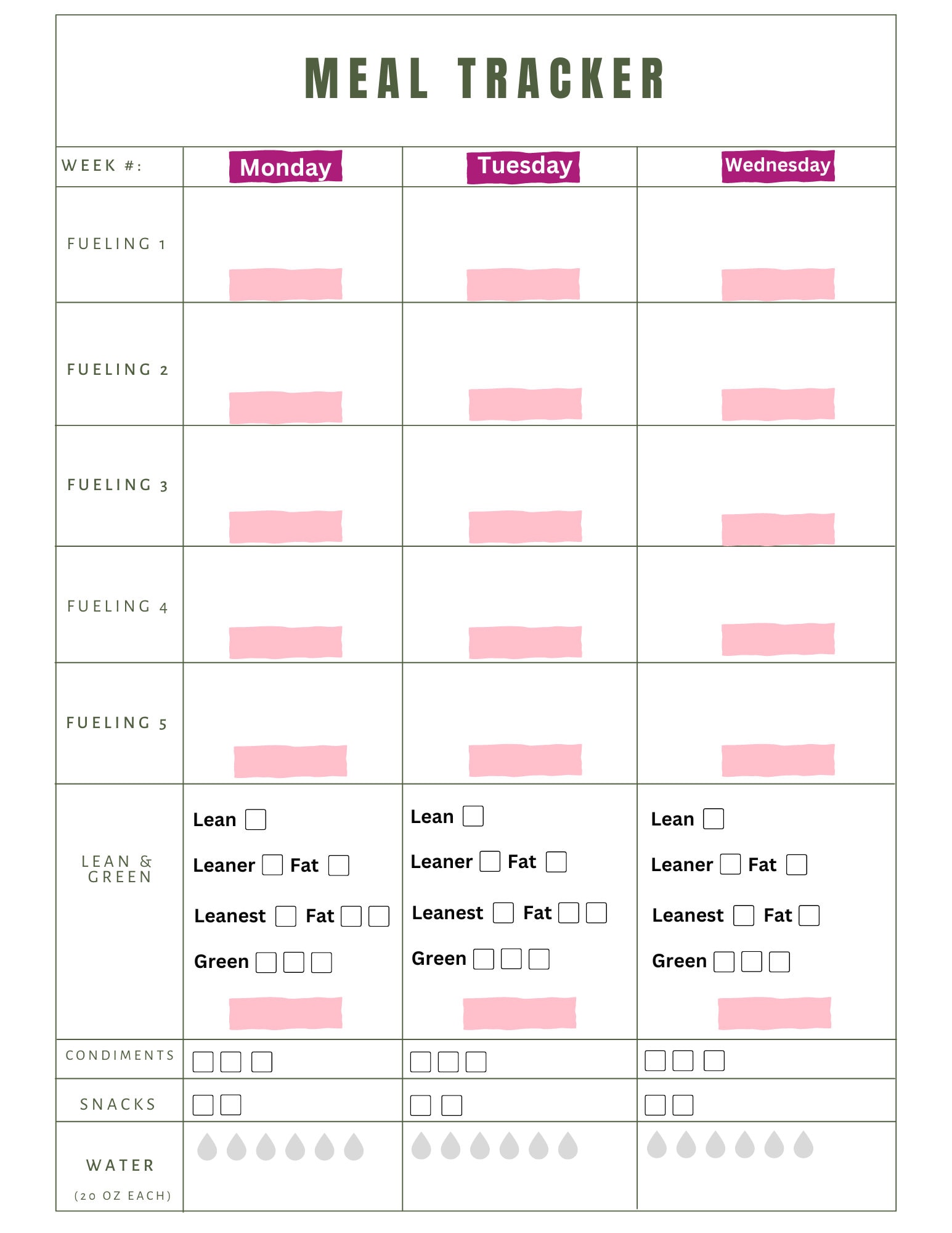 Optavia 5&1 Journal - Etsy