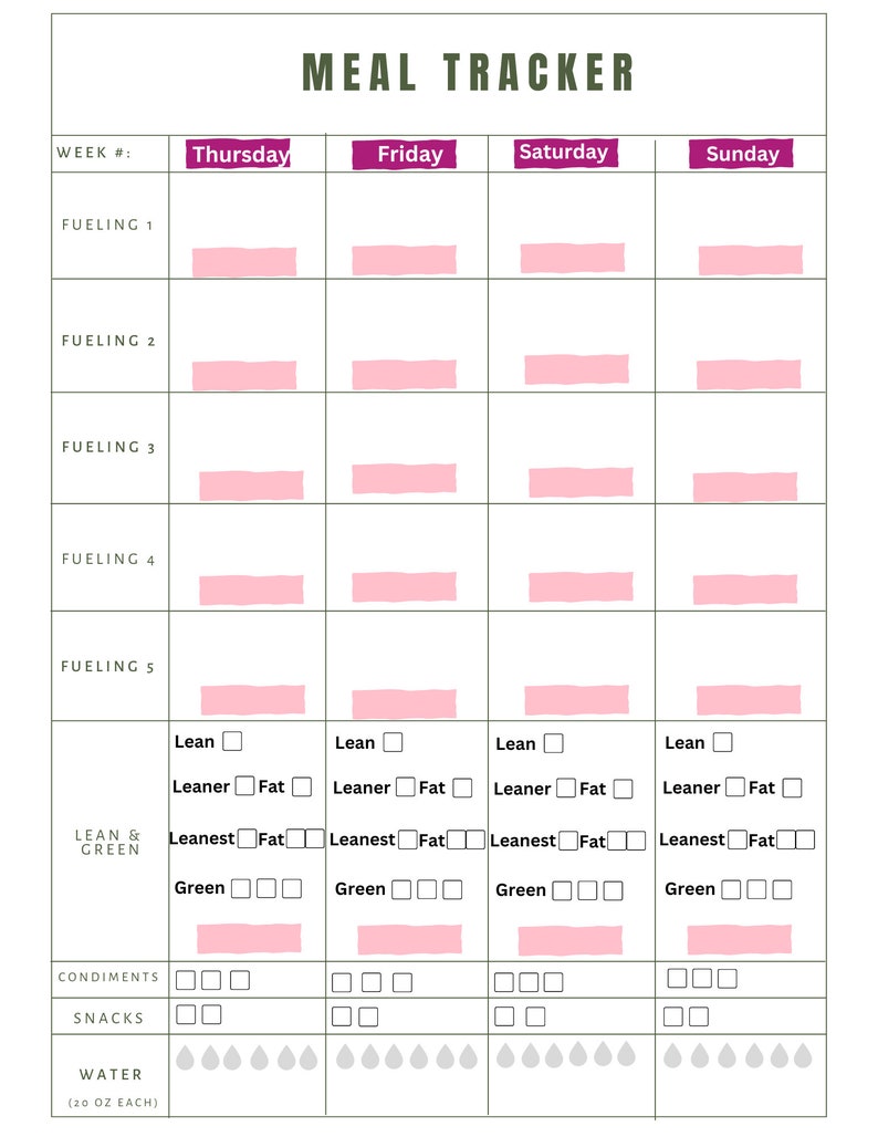 Optavia 5&1 Journal - Etsy