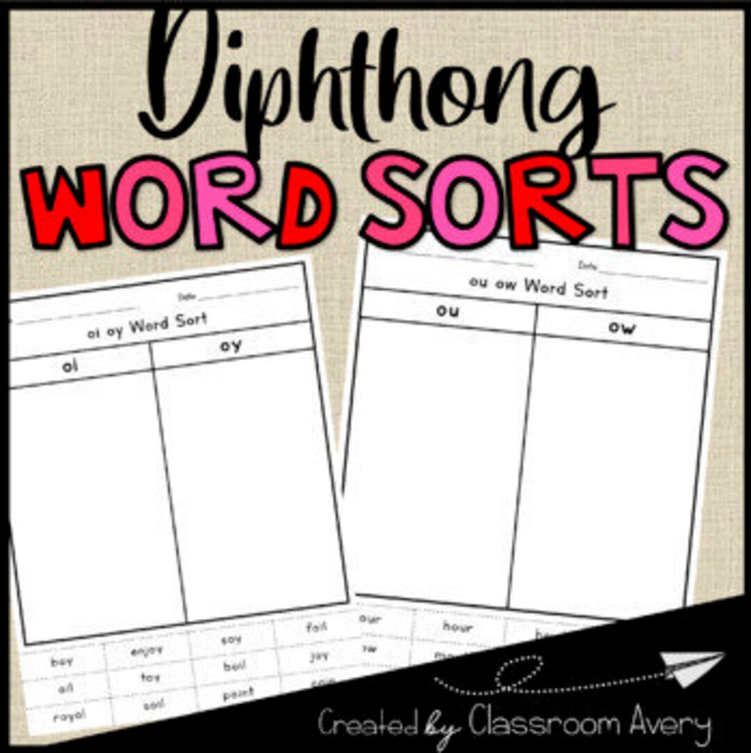 Diphthongs Word Sort - Etsy