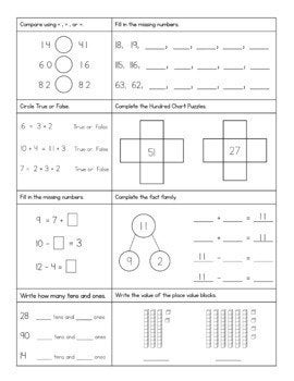 First Grade End-of-year Math Assessment Common Core Based - Etsy