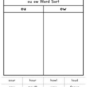 Diphthongs Word Sort - Etsy