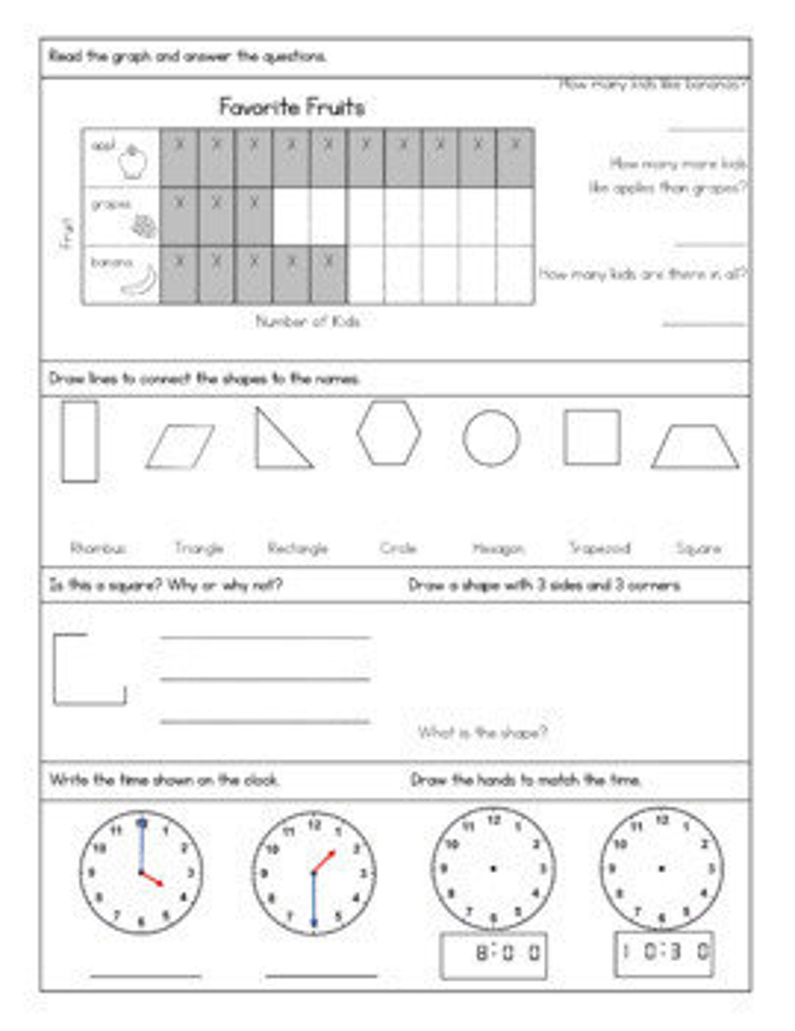 First Grade End of year Math Assessment Common Core Based Etsy First Grade End of year Math Assessment Common Core Based Etsy