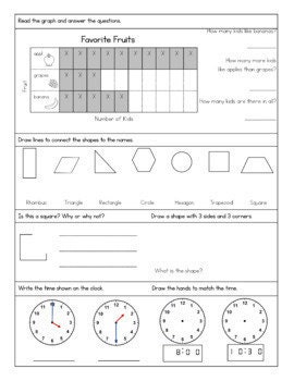First Grade End-of-year Math Assessment | Common Core Based - Etsy