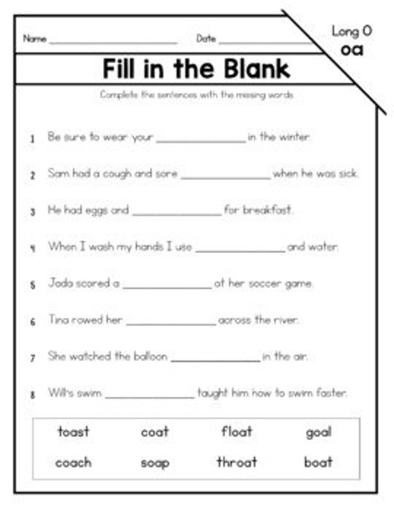 OA Words Activities & Word Work | Long O Vowel Team - Etsy