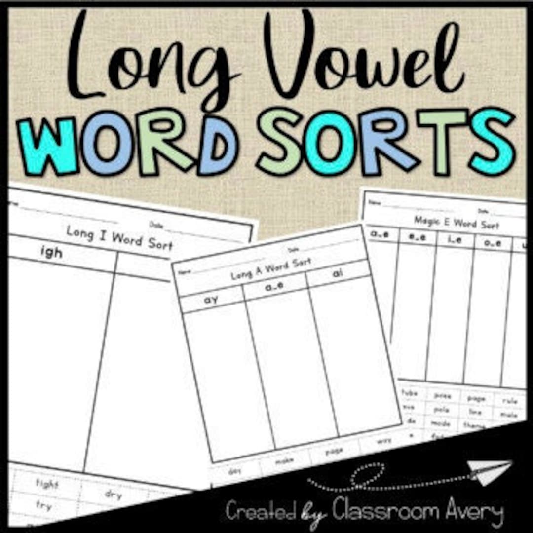 Long Vowel Word Sorts - Etsy