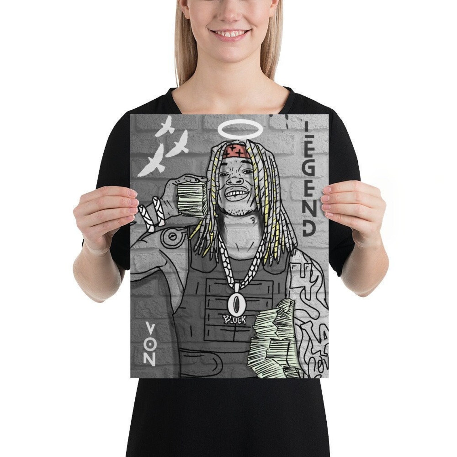 King Von Wall Art RIP King Von Art Print Rapper Poster Hip | Etsy