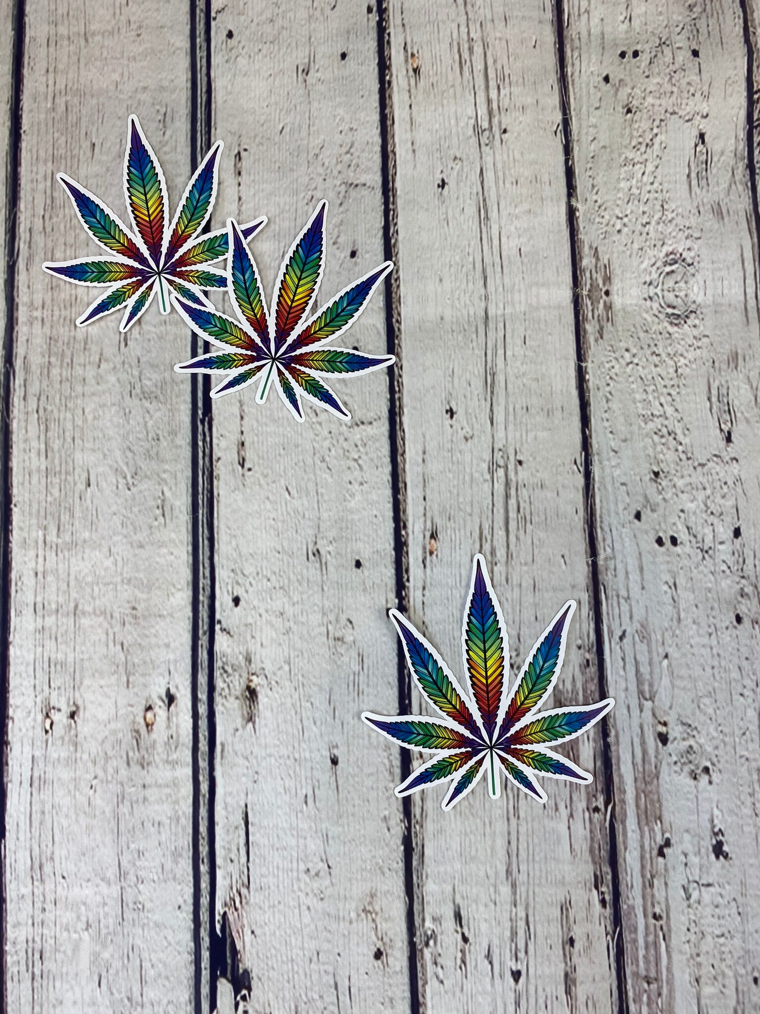 Rainbow Cannabis Leaf Vinyl Sticker. Weed Leaf Vinyl Sticker. - Etsy