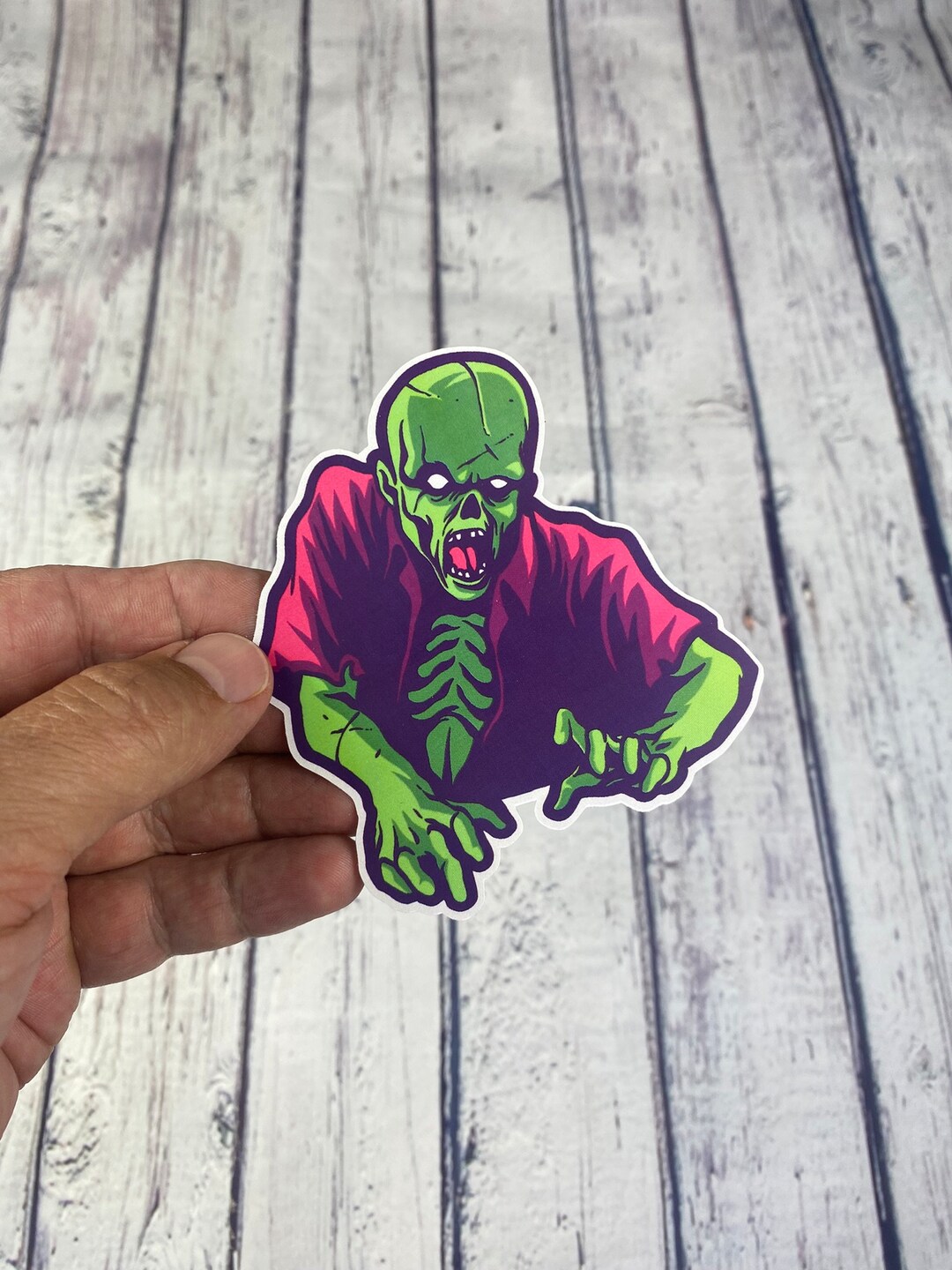 Crawling Zombie Vinyl Sticker Zombie Monster Vinyl Sticker - Etsy