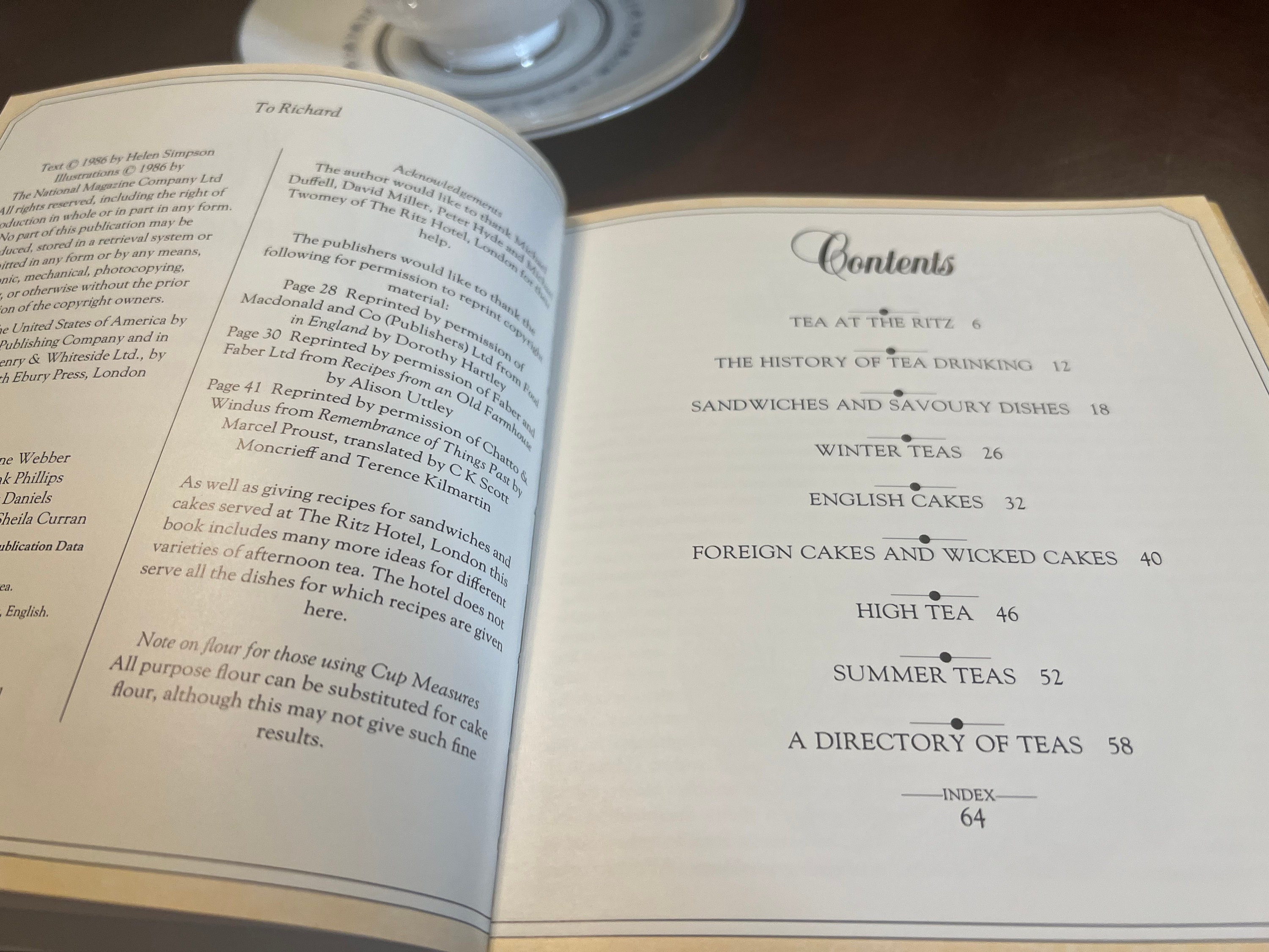 The London Ritz Book of Afternoon Tea, Vintage Hardcover, Rare With ...