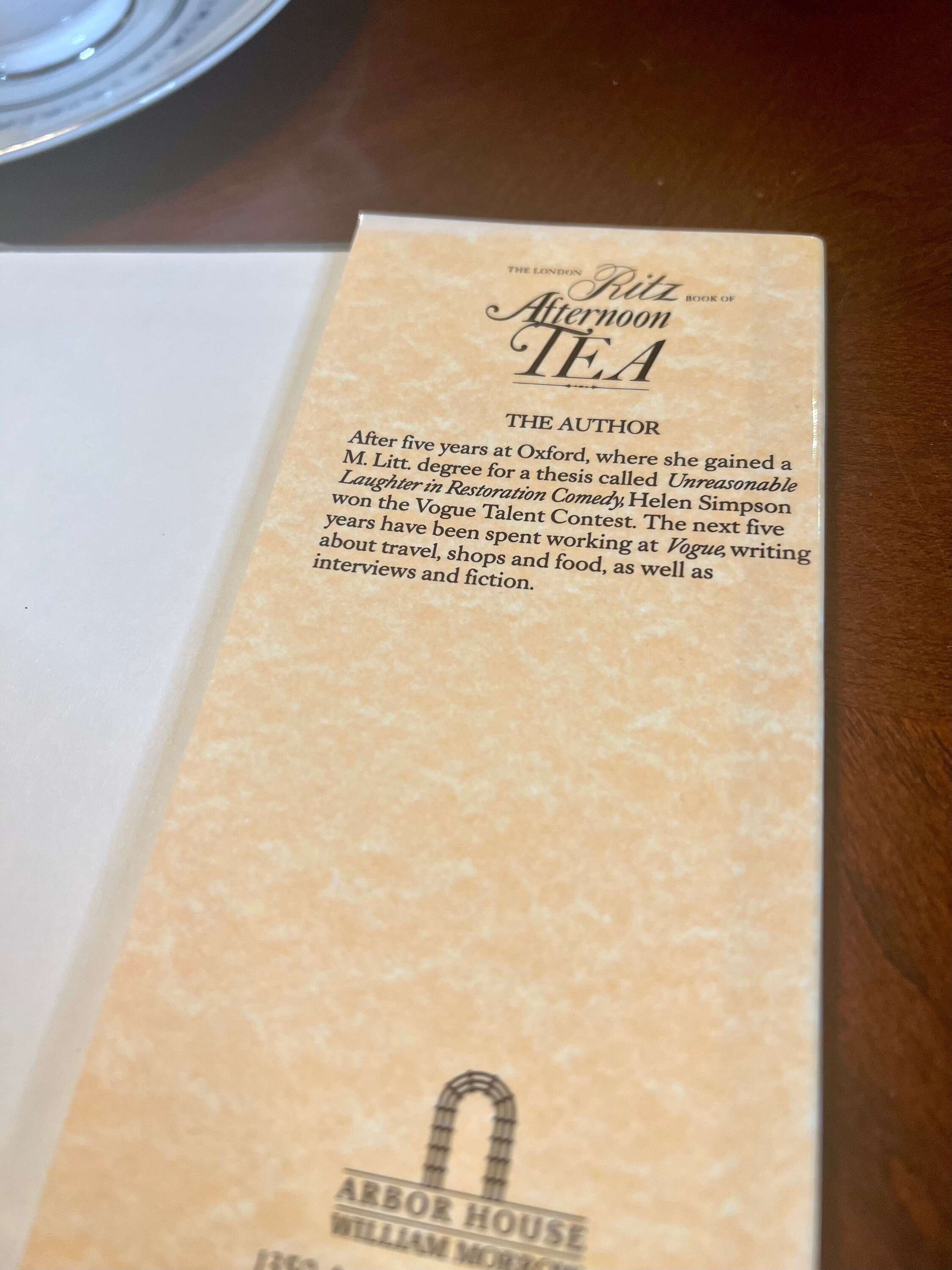 The London Ritz Book of Afternoon Tea, Vintage Hardcover, Rare With ...