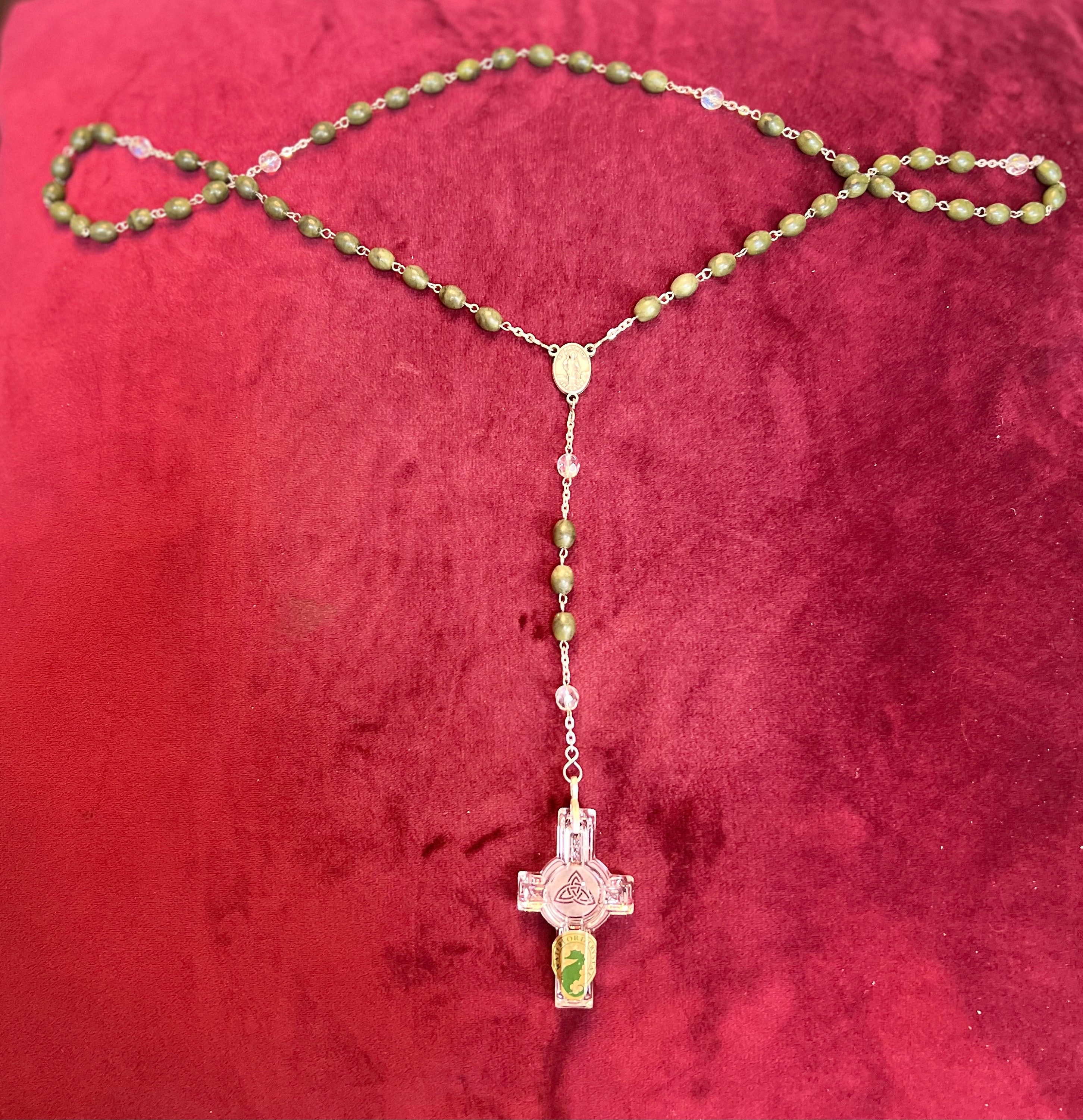 RAREST St Patrick Rosary Green Connemara Marble Prayer - Etsy