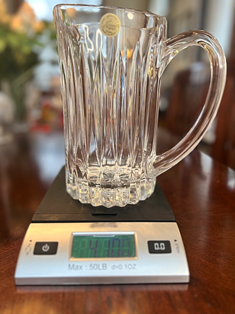 Vintage Crystal Pitcher, Cristal Darques Jug, “classic”, Water ...