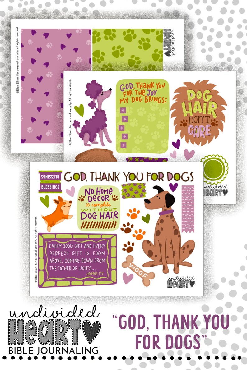 Bible Journaling Printable God, Thank You for Dogs Creative Christian ...