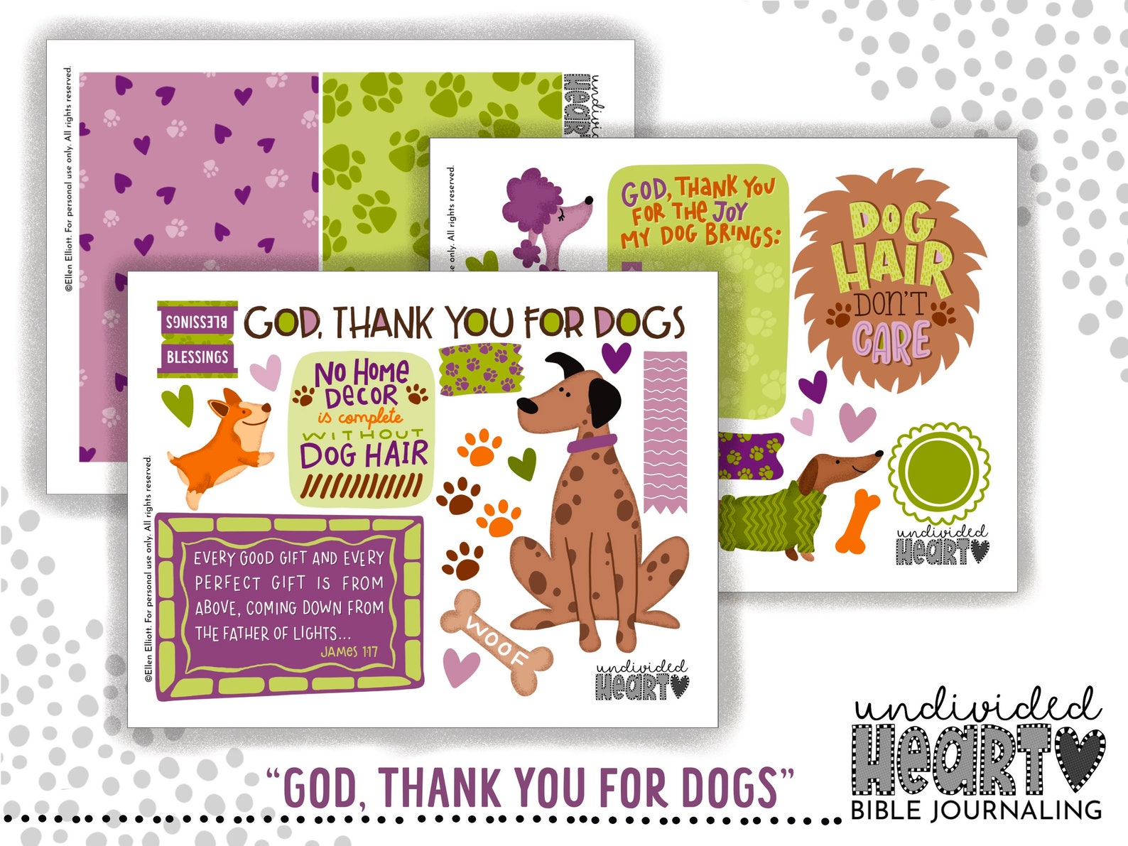 Bible Journaling Printable God, Thank You for Dogs Creative Christian ...