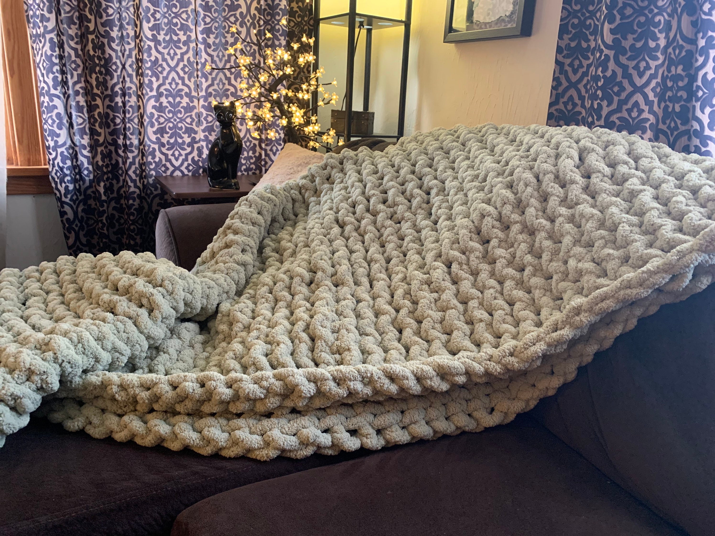 4'x5' chunky Strickdecke Couchdecke - Etsy.de