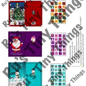 Miniature Advent Calendars With Opening Doors (DIGITAL FILE) - Etsy