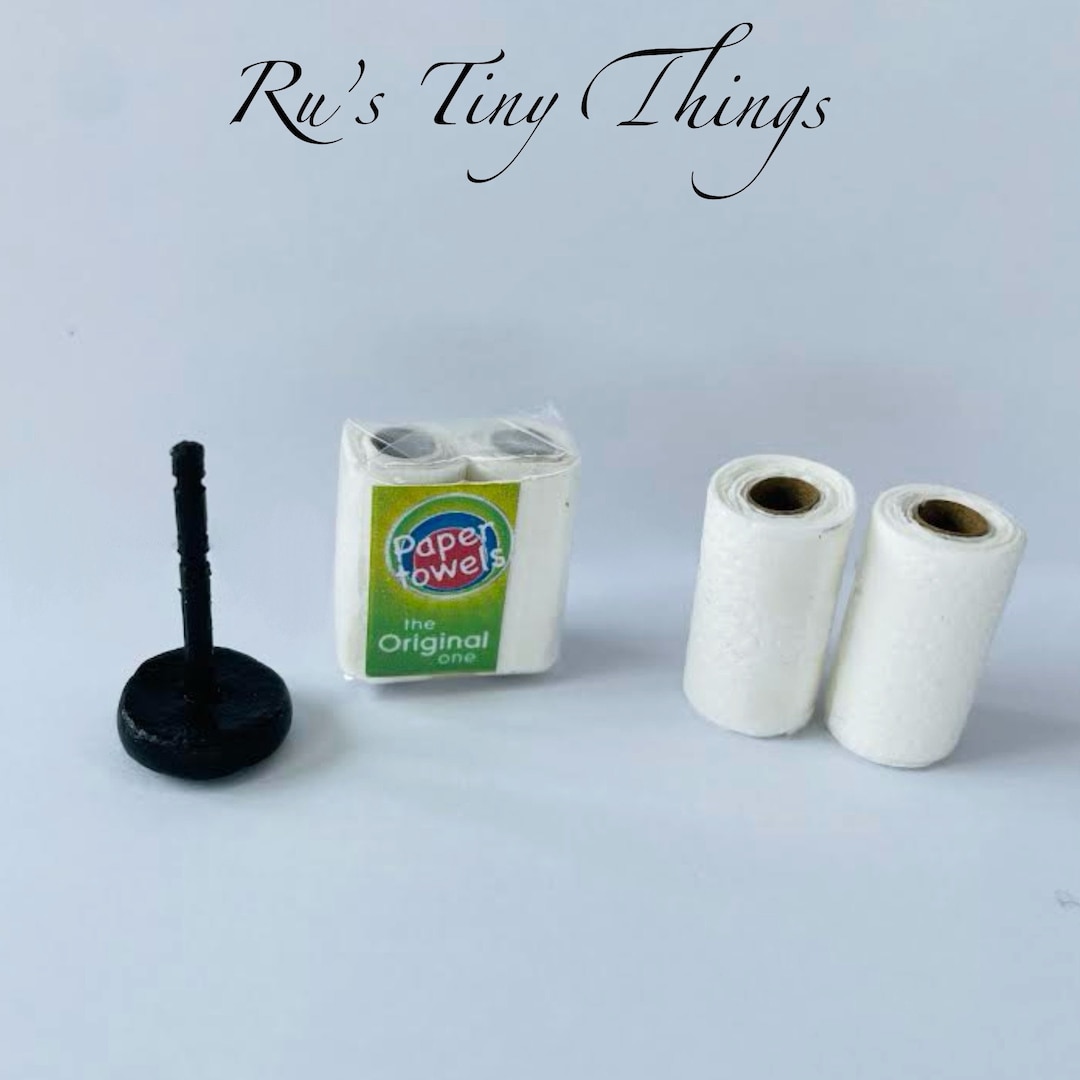 Miniature Paper Towels, Kitchen Roll With Holder - Etsy