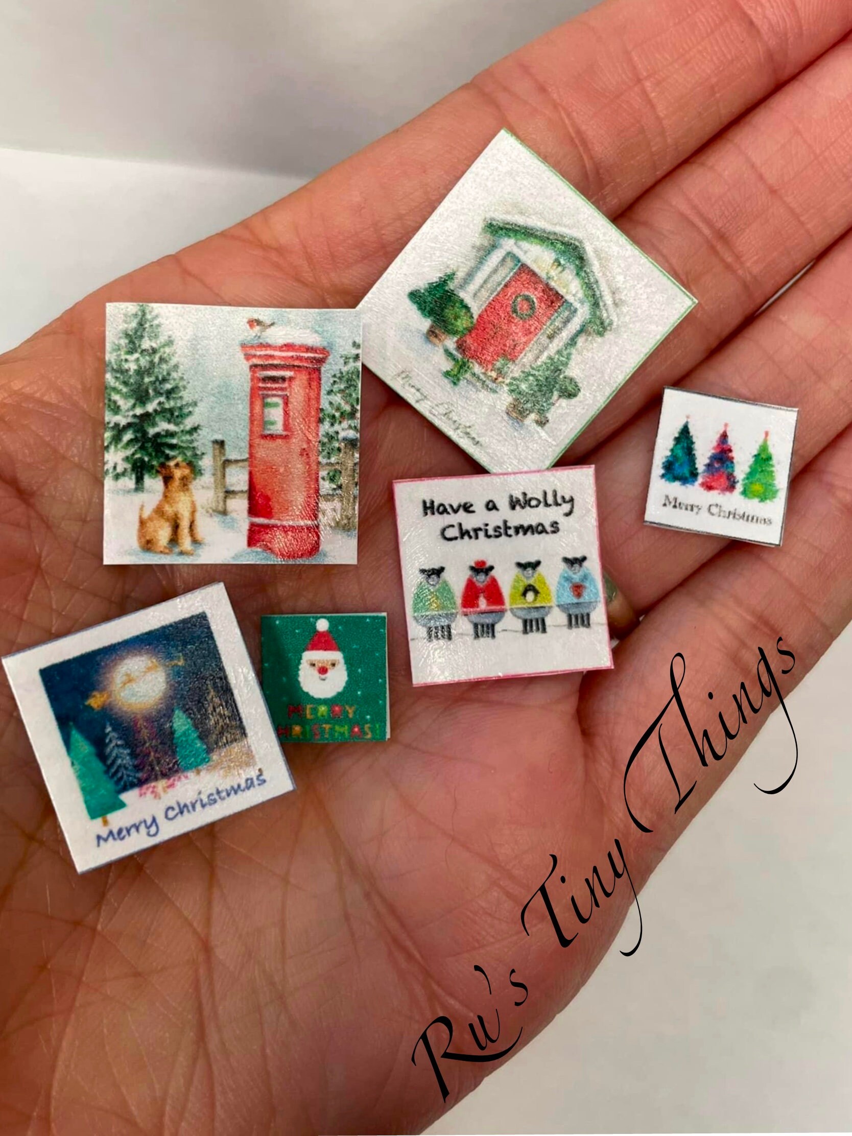 20 Miniature Christmas Cards - Digital File - Etsy