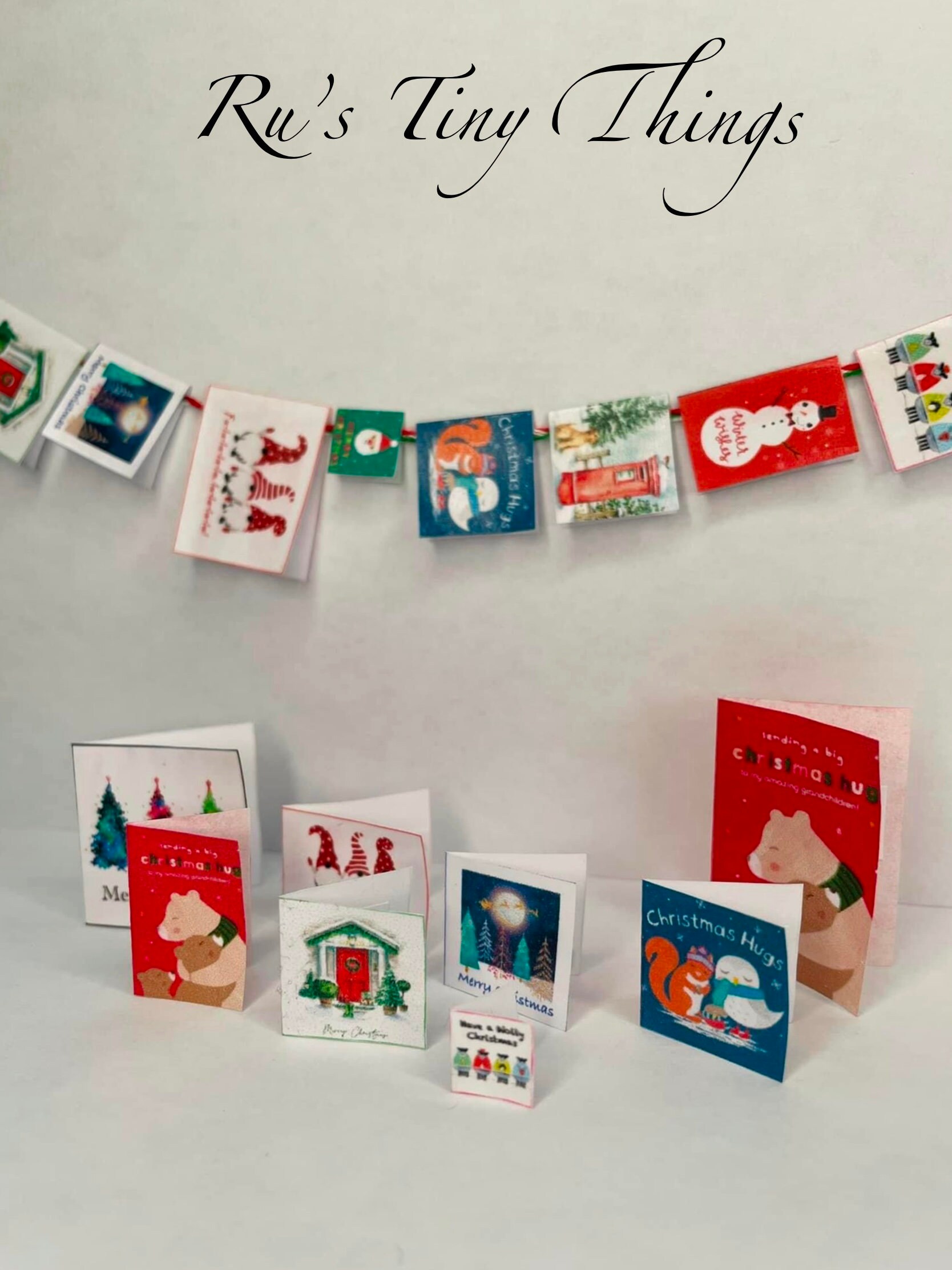 20 Miniature Christmas Cards Digital File - Etsy