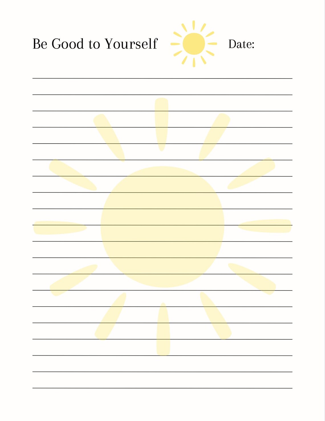 Simple Printable Journal Pages - Etsy