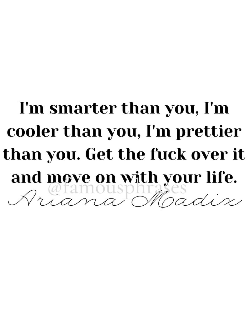 Ariana Madix 'i'm Smarter Than You' Vanderpump Rules Quote / Poster ...