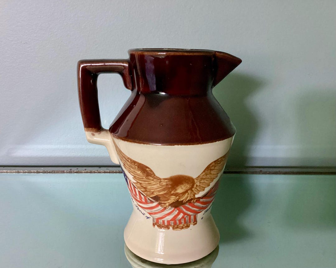 Mccoy PITCHER - CREAMER, “the Spirit of Seventy-six”, Carved Wooden ...
