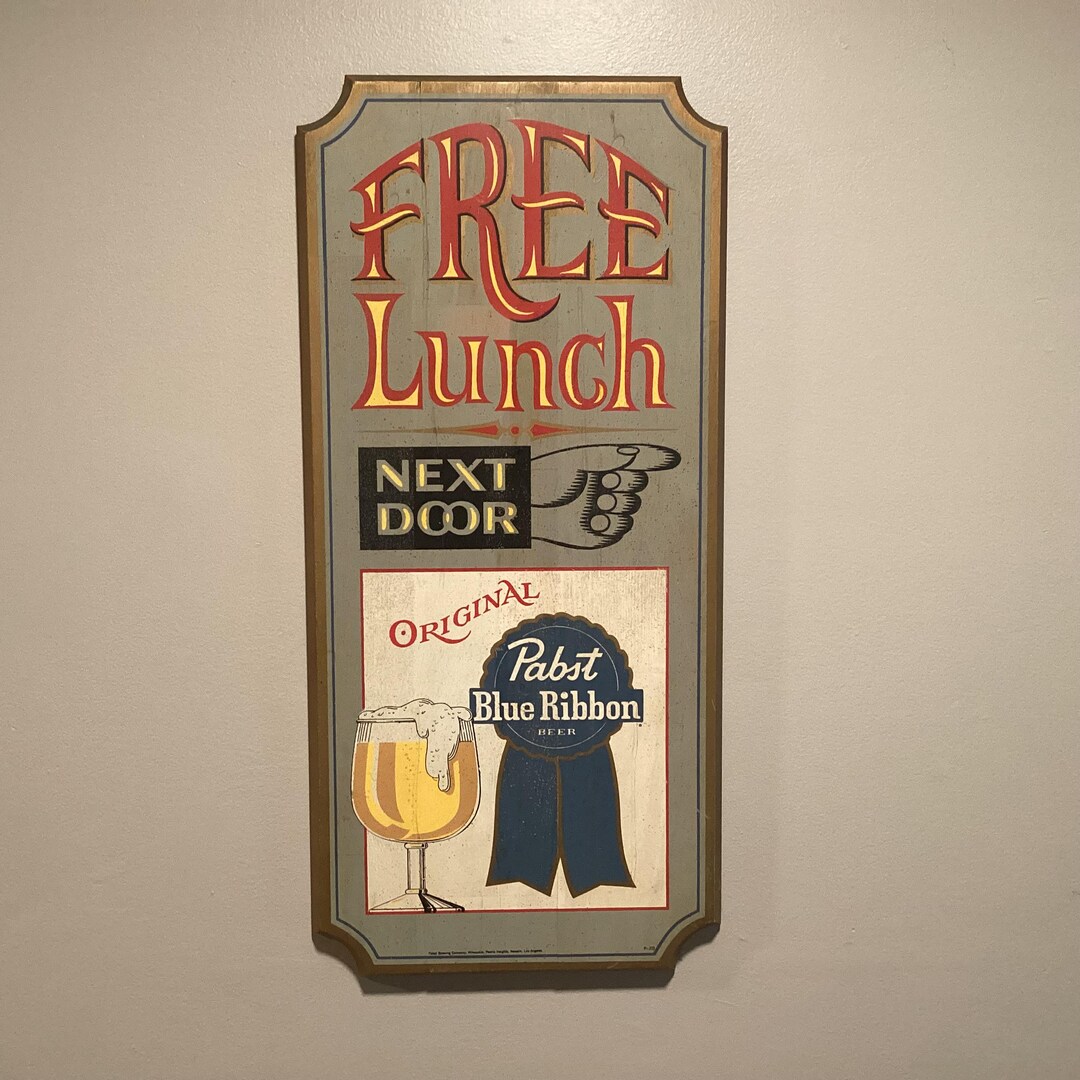 PABST Blue Ribbon BEER Sign, Wood Bar or Pub Sign, PBR Sign, Bar ...