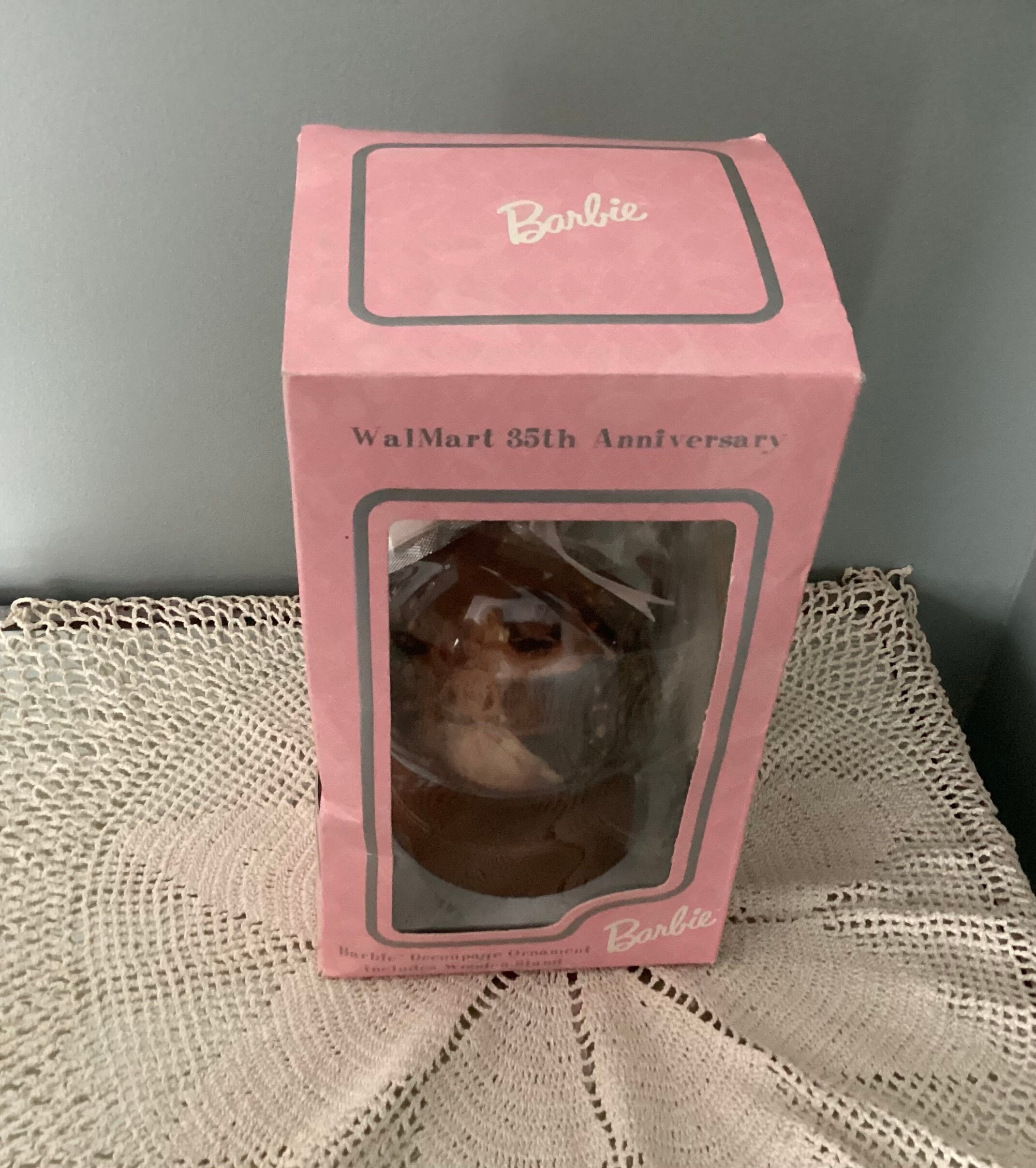 Barbie Decoupage Ornament With Wood Stand in Original Box - Etsy