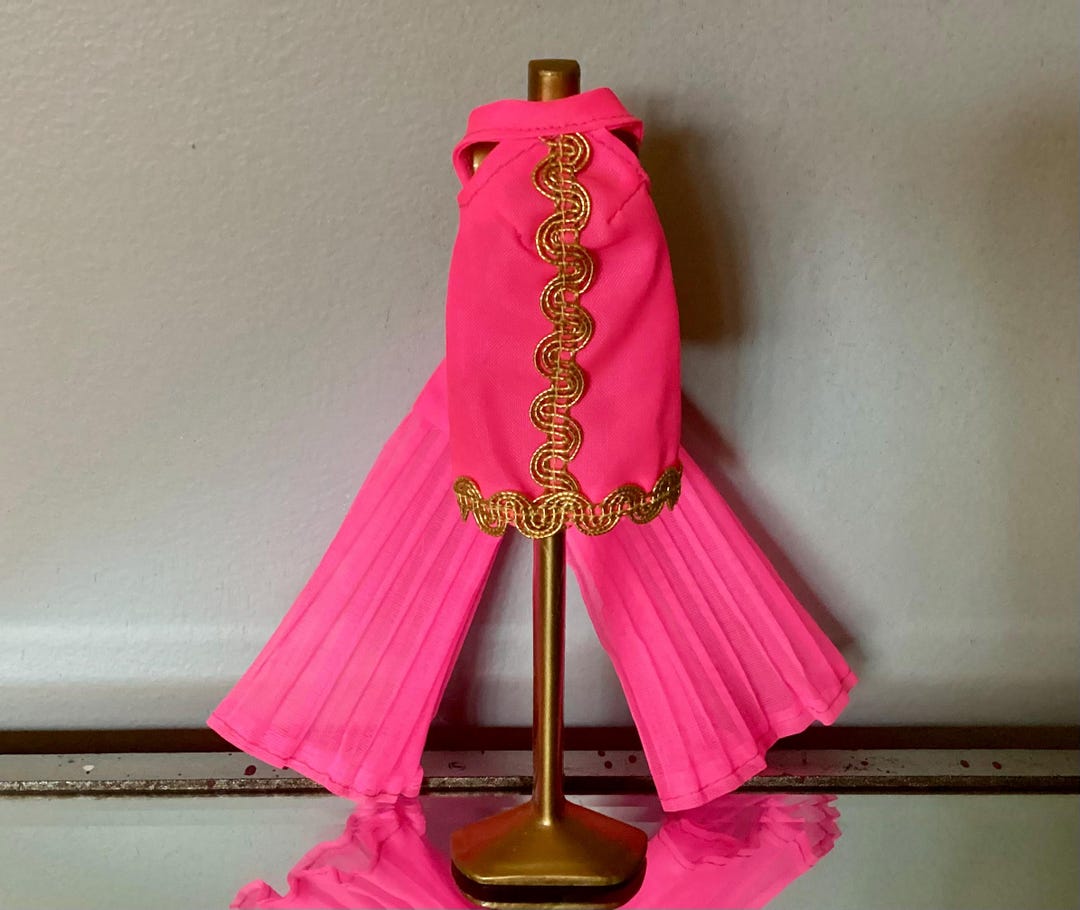 Dawn Doll GLAMOUR JAMS Outfit #8124, Stunning Hot PINK Pleated Bell ...