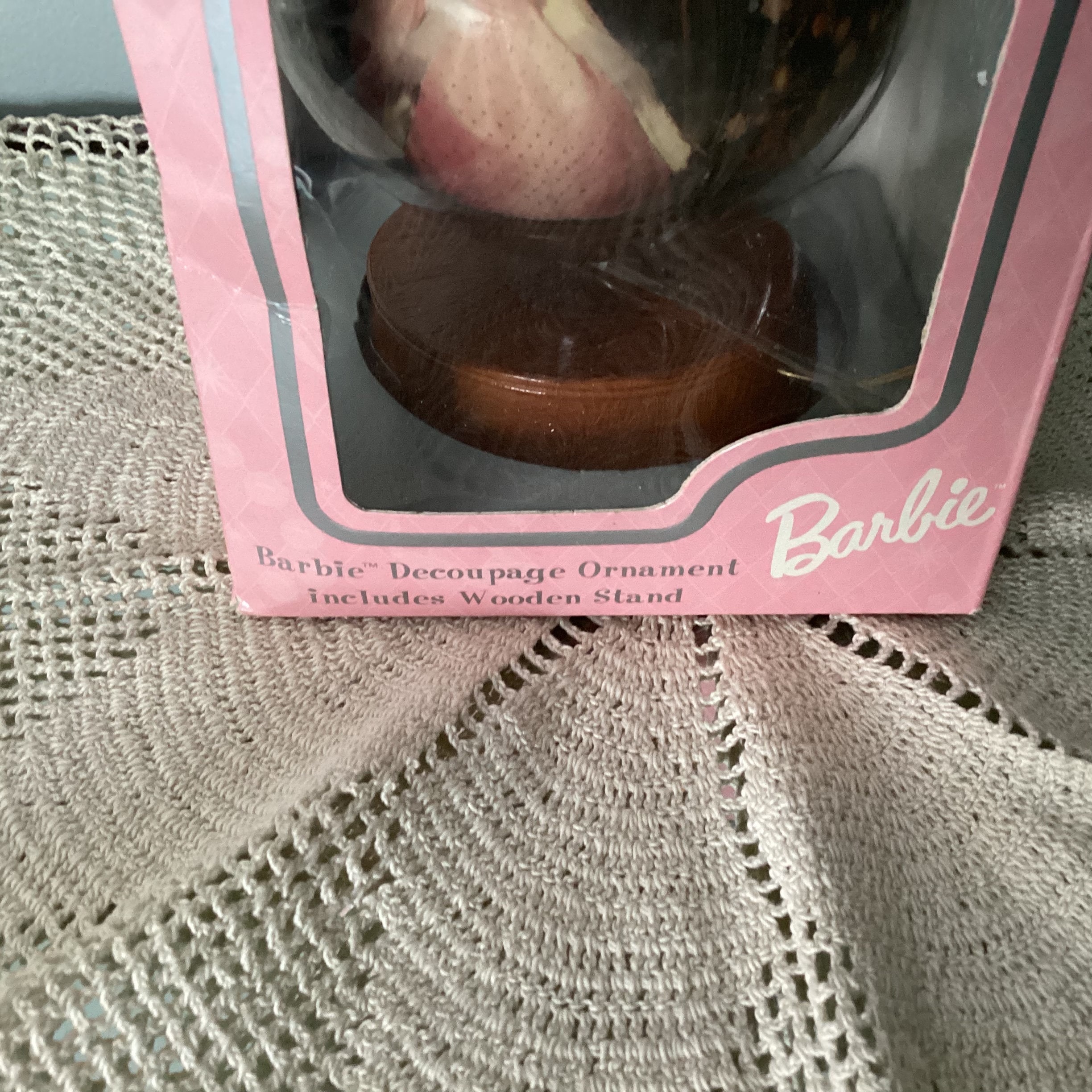 Barbie Decoupage Ornament With Wood Stand in Original Box - Etsy