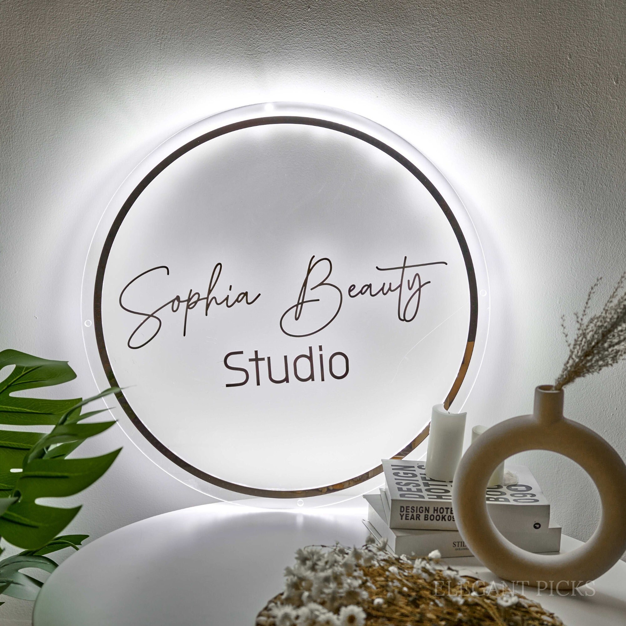 Custom Business Neon Lights Mirror Logo Sign acrylic Custom - Etsy