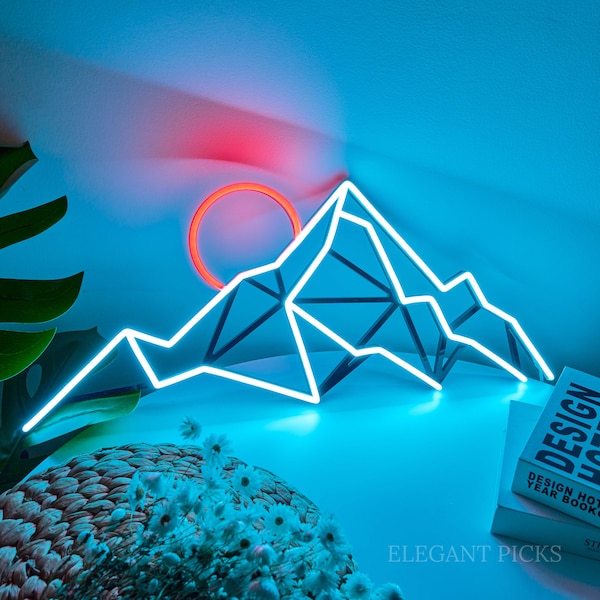 Mountain Wall Art Light Up - Etsy