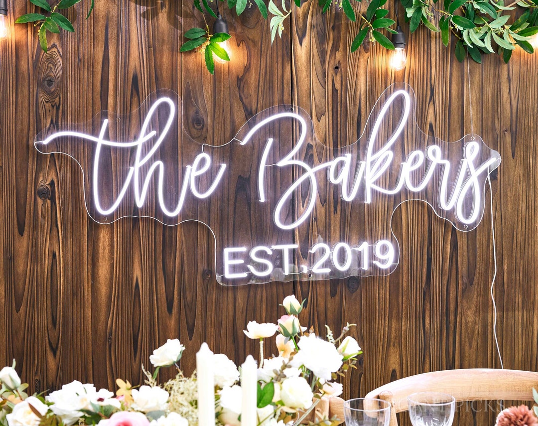 Custom Wedding Neon Sign, Battery Operated Upgrade Available,wedding ...