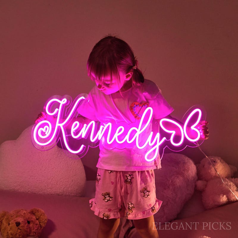 Butterfly Neon Name - Etsy