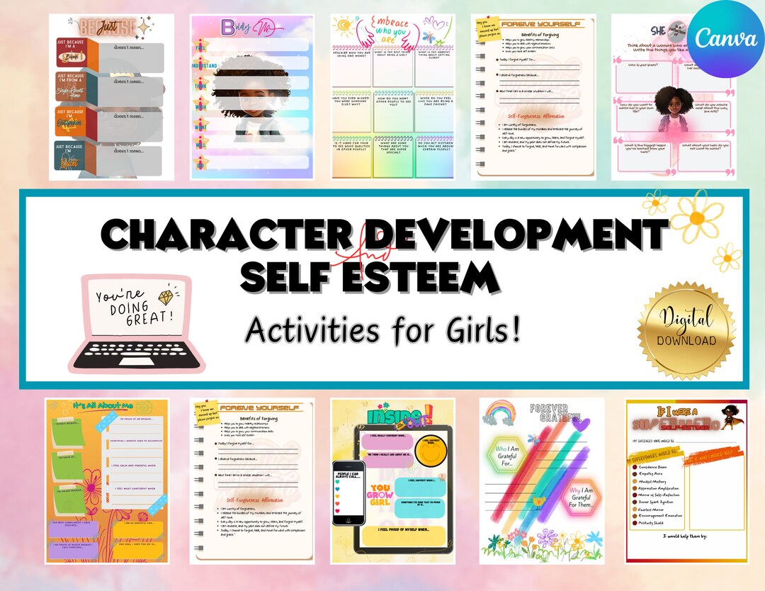 Character Development Worksheets for Girls - Etsy