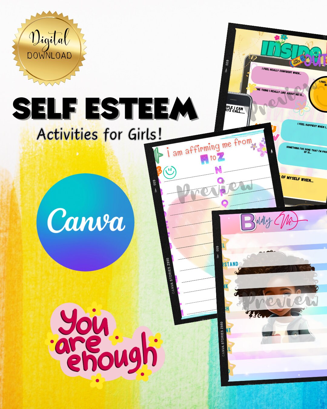 Self-esteem Worksheet for Kids, Positive Psychology, Character Development - Etsy