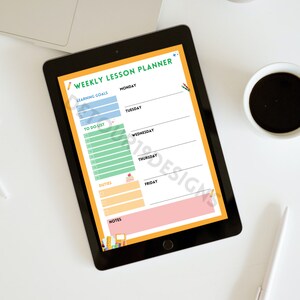 Weekly Lesson Plan Template Editable, Printable Homeschool Lesson ...