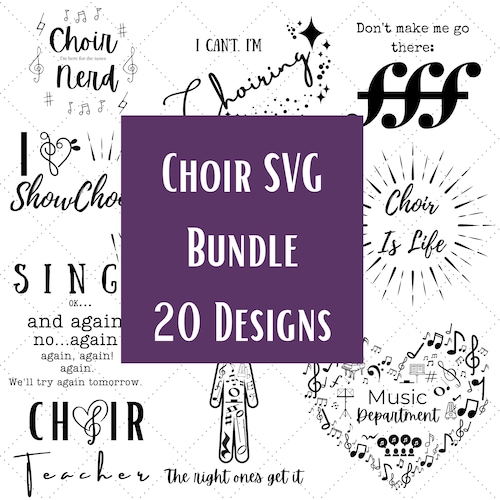 Choir Music SVG and Cut Files for Crafters - Etsy