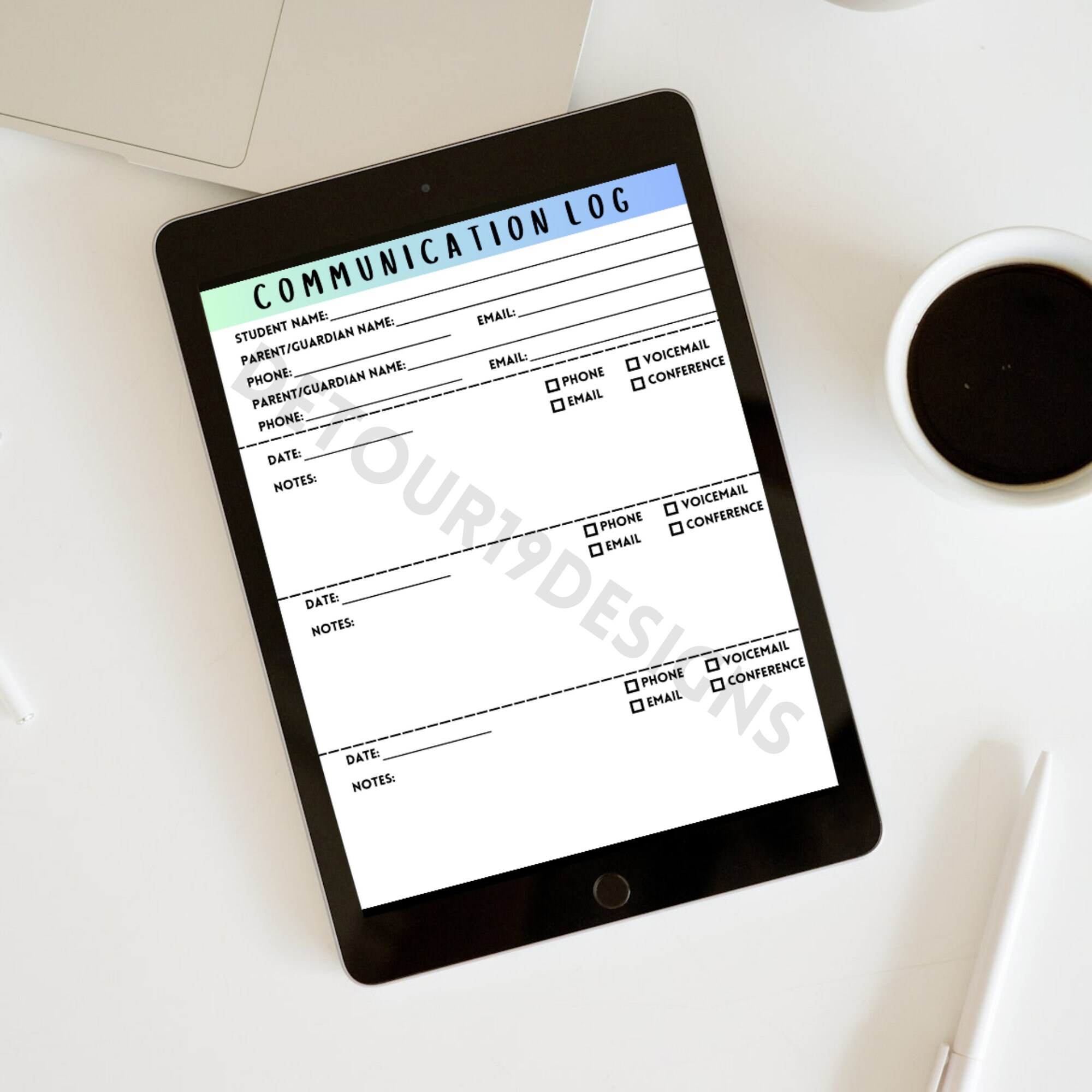 Parent Communication Log Student Information Sheet Back to School ...