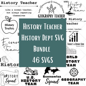 History Teacher Team SVG Cut File Bundle for Cricut - Etsy