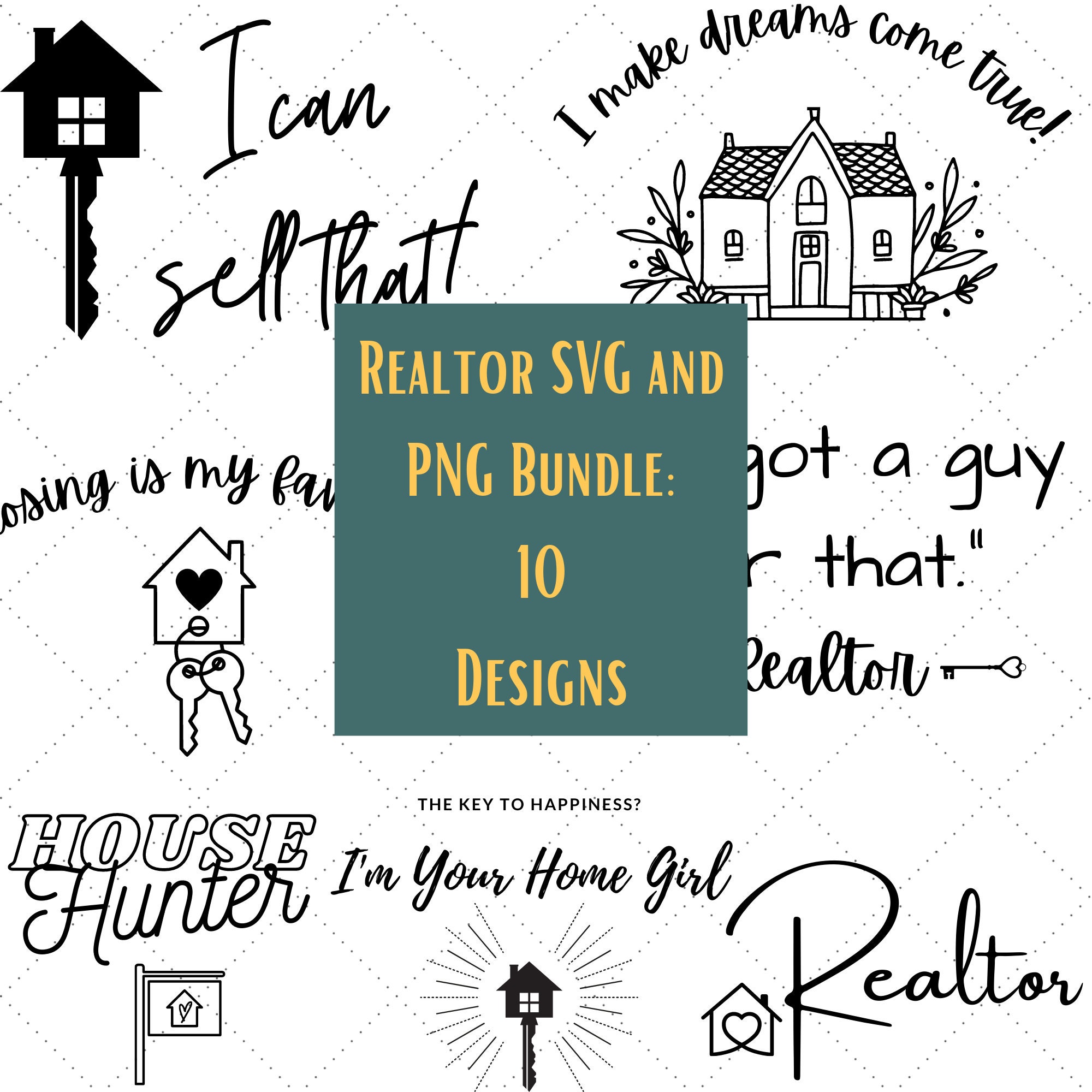 Realtor Sayings SVG & PNG Bundle Realtor Closing Gift Realtor Digital ...