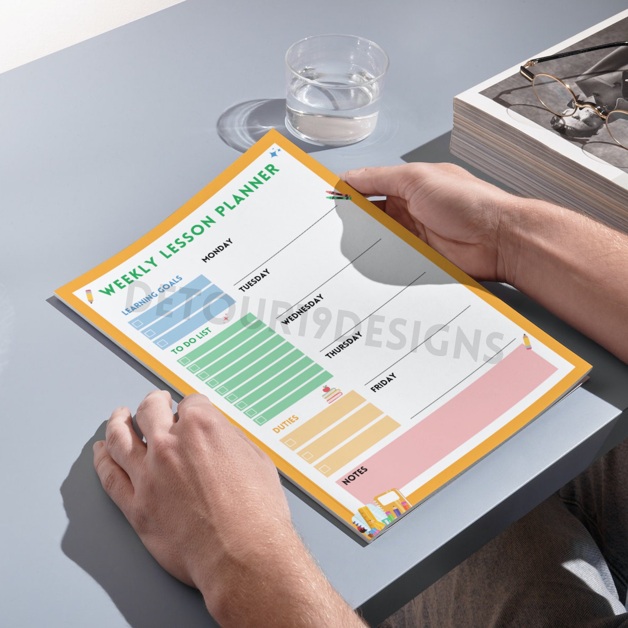 Weekly Lesson Plan Template Editable Printable Homeschool - Etsy