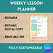 Weekly Lesson Plan Template Editable Printable Homeschool - Etsy
