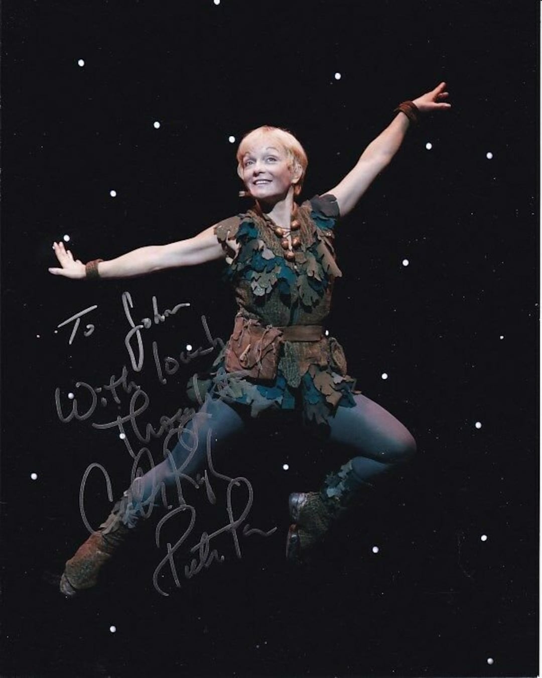 Cathy Rigby Autographed Signed 8x10 Peter Pan Photograph - to John - Etsy