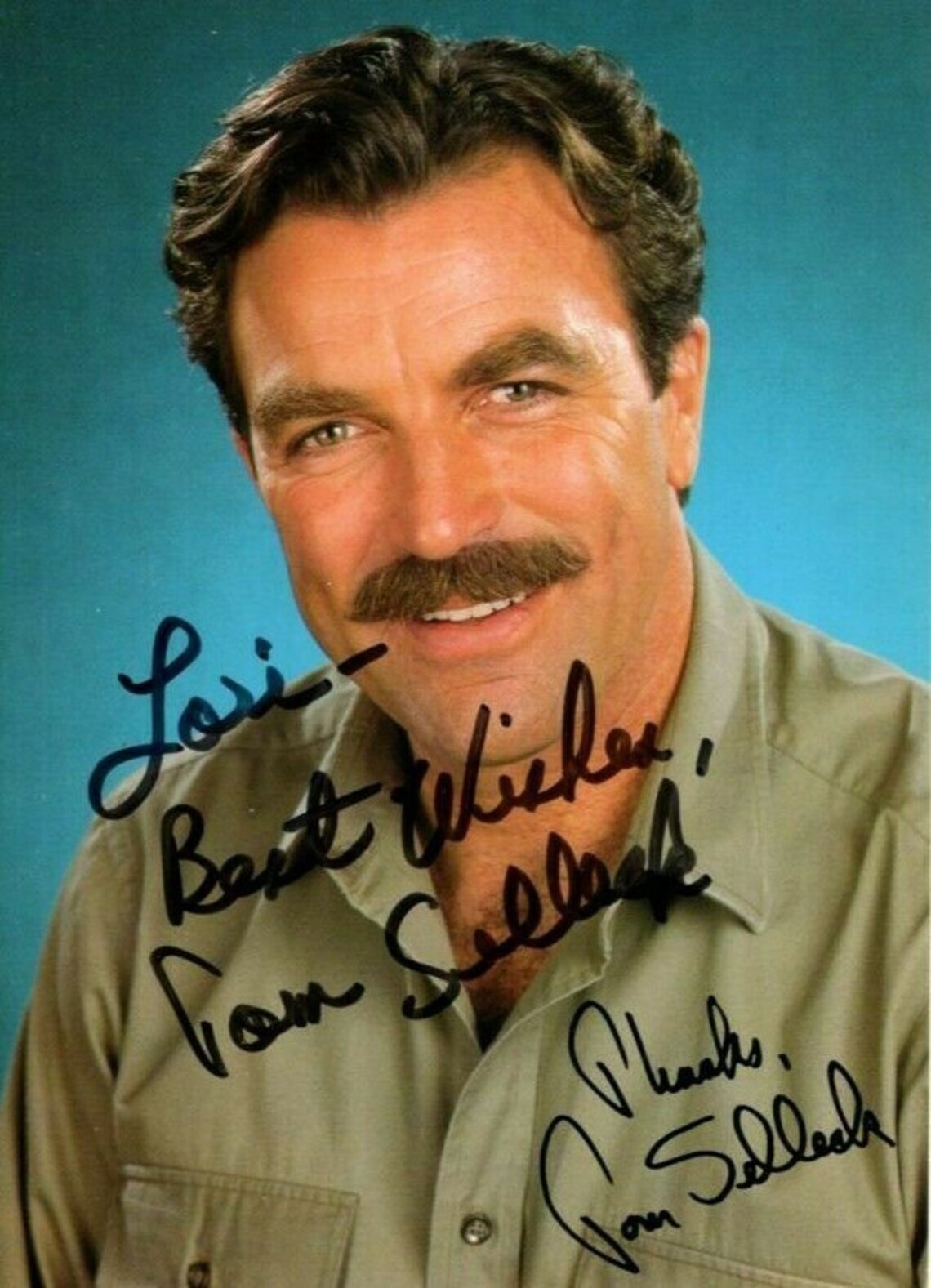 Tom Selleck Autographed Signed 4x6 Photograph - to Lori ( Magnum P.I ...