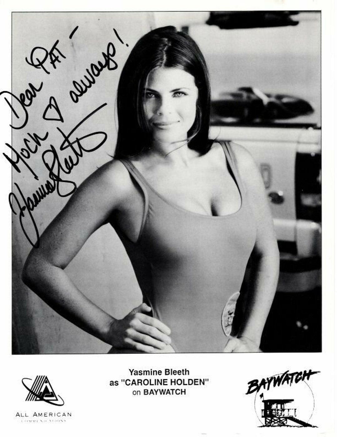 Yasmine Bleeth Autographed Signed 8.5x11 Baywatch Caroline Holden Photograph - to Pat - Etsy